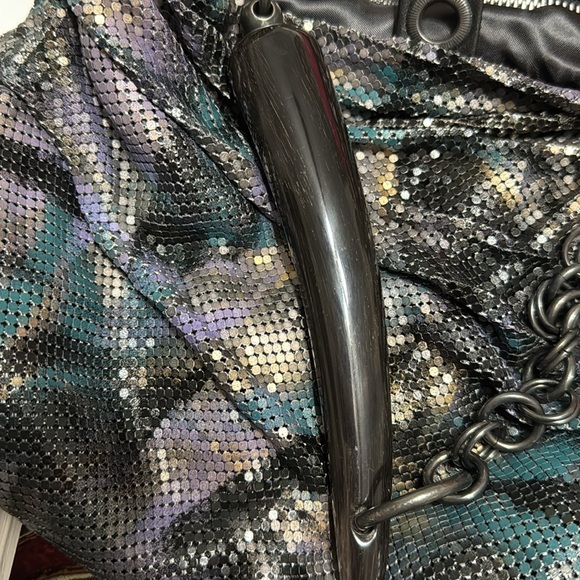 Laura B | Bags | Laura B Metal Mesh Pleated Horn Purse Never Used In ...